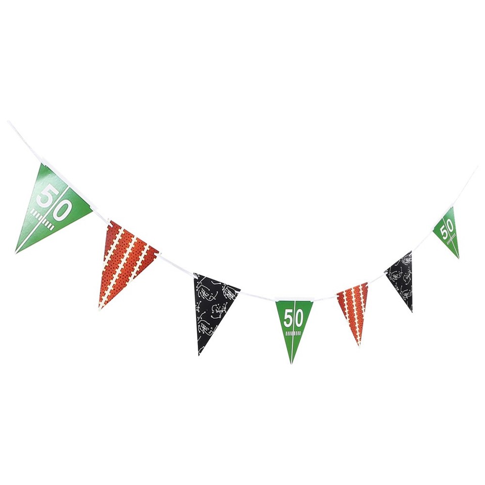 Football Party Pennant String Flags Birthday Banner Banners Garland ...