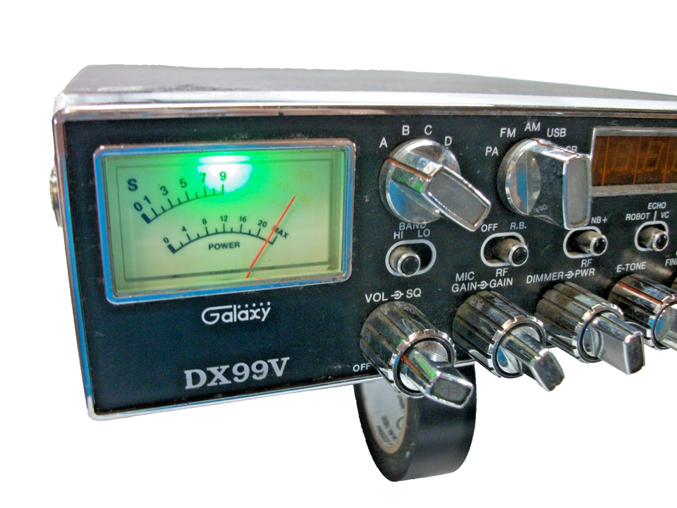 GALAXY DX 99V DOES TRANSMIT AND REC. METER STUCK AND NO LITE ON FREQ ...