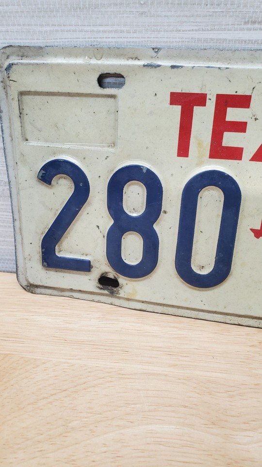 License Plate Texas 280PFJ Big Red Garage Mancave Decor Prop Craft Wall ...