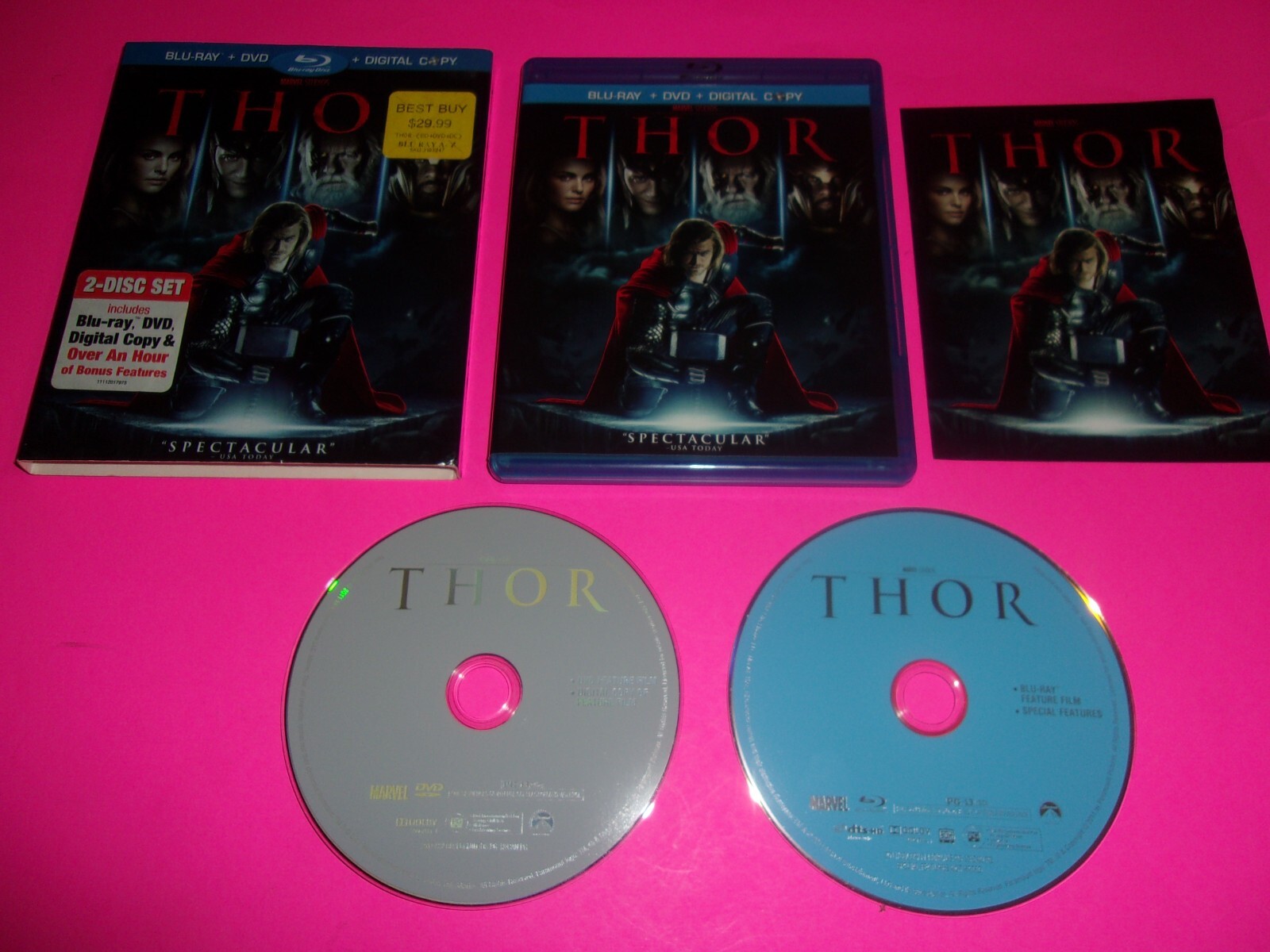 Thor (Blu-ray/DVD, 2011, Widescreen) Like New w/ Slipcover ! Chris ...
