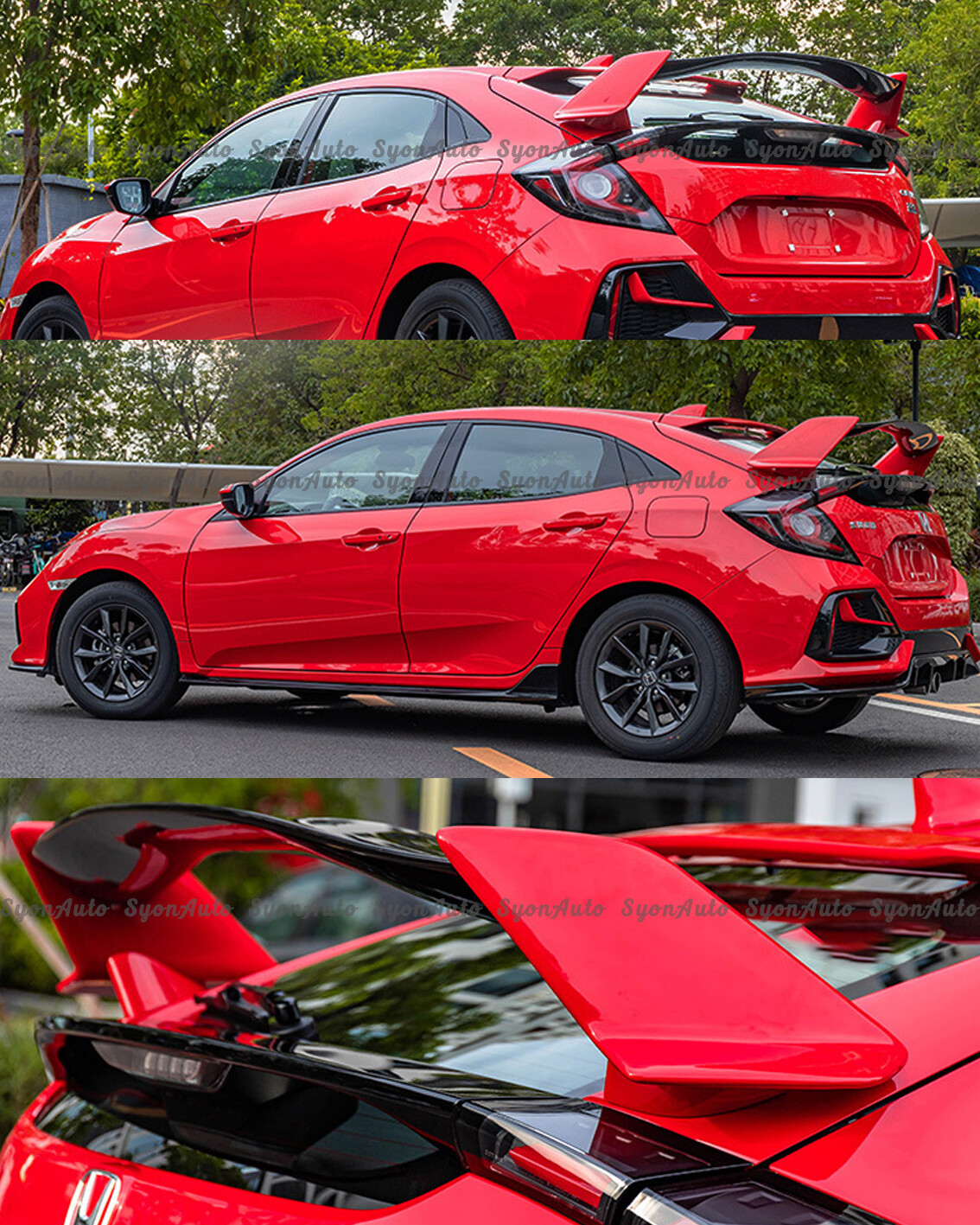 FITS 2017-2021 HONDA CIVIC HATCHBACK FK4 FK7 TYPE R STYLE TRUNK SPOILER ...