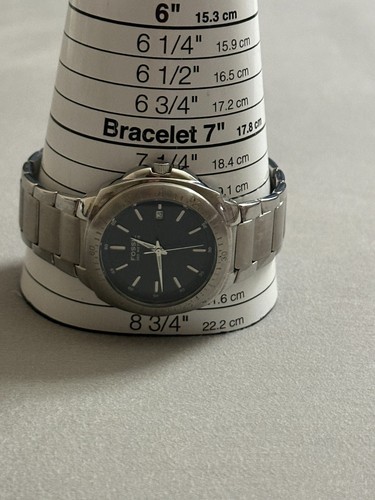 Fossil Blue 100 Meters Stainless Steel Mens Watch New Battery | eBay