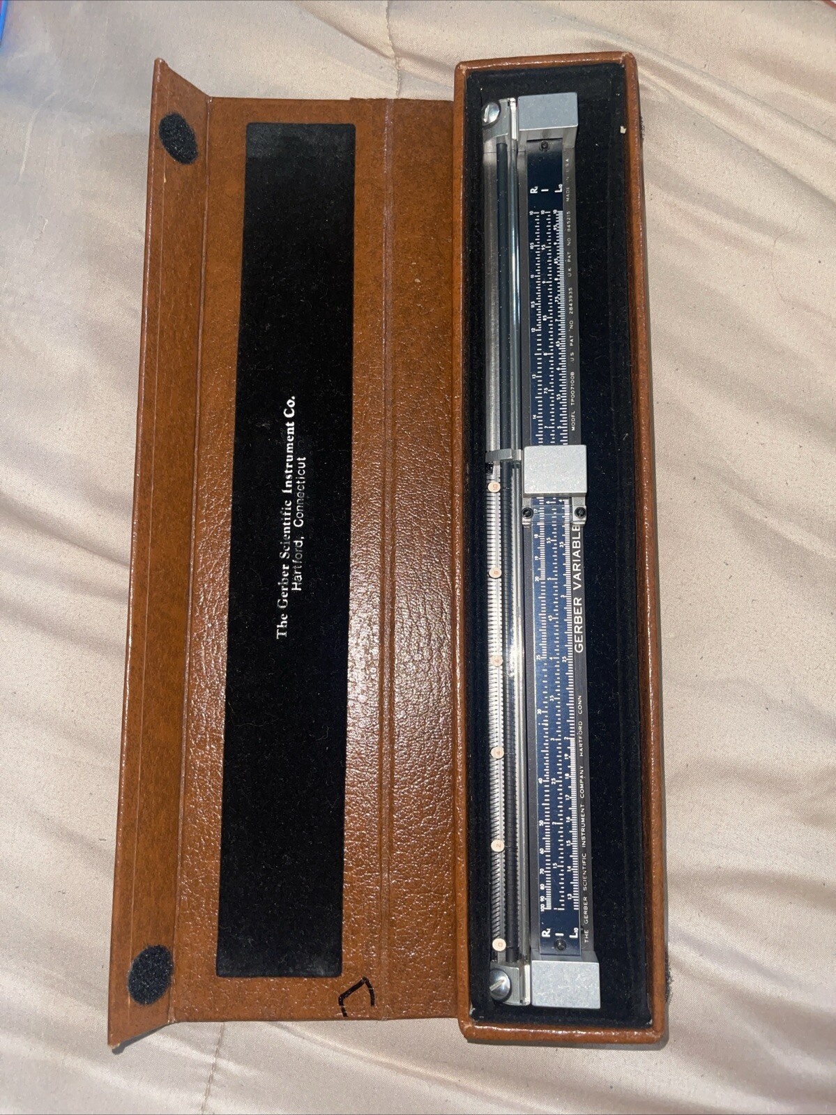 Vintage Gerber Variable Scale Engineering Slide Rule Model TP007100B w ...