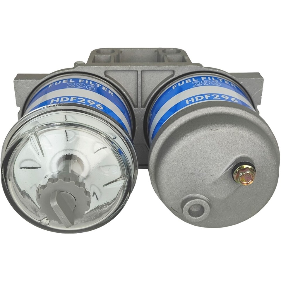 Dual Fuel Filter w/ Glass Bowl EBPN9N166AA For Ford Tractors 2000 3000 ...