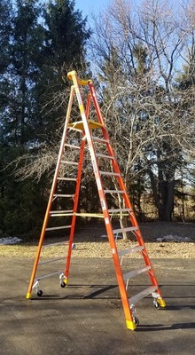 Werner Rolling Podium Ladder PD6210-4C 10' to Standing Platform 13 ...