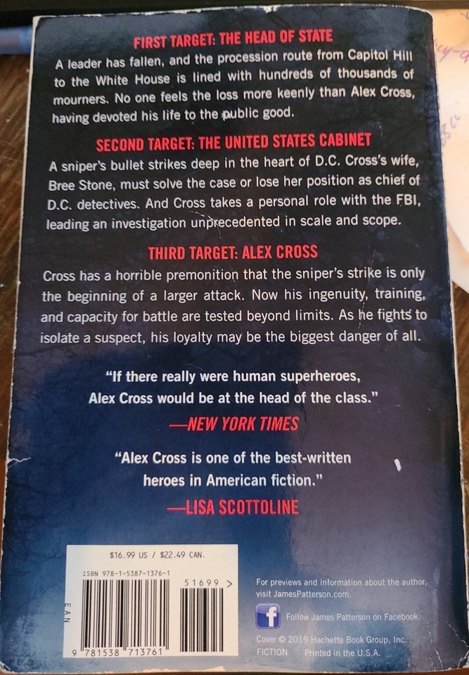 Target Alex Cross James Patterson Trade Paperback Book Very Good | eBay