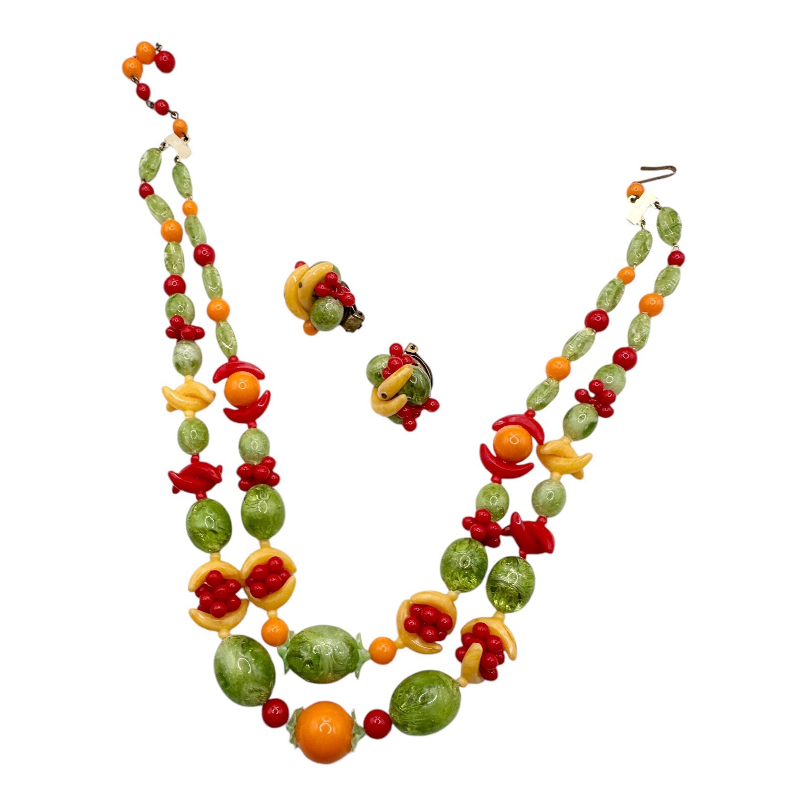 Vintage Carmen Miranda Style Fruit Salad Lucite Earri… - Gem