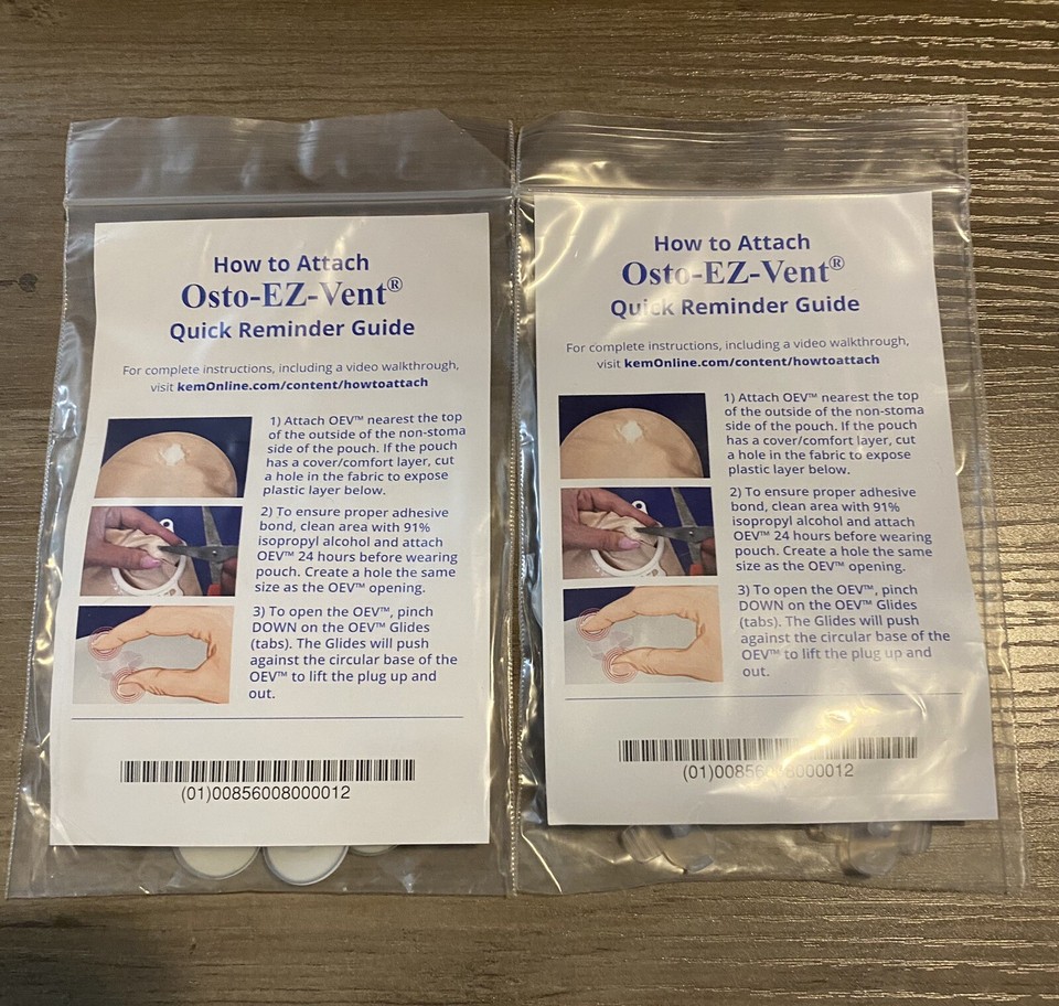 Kem Osto-EZ-Vent Ostomy Pouch Venting System 2 Packs Of 10 | eBay