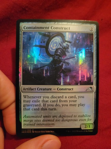 Mtg Containment Construct FOIL Kamigawa: Neon Dynasty Pack Fresh NM | eBay