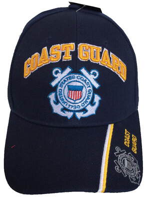 U.S. Coast Guard, Coast Guard & logo on bill, Adjustable navy blue hat ...