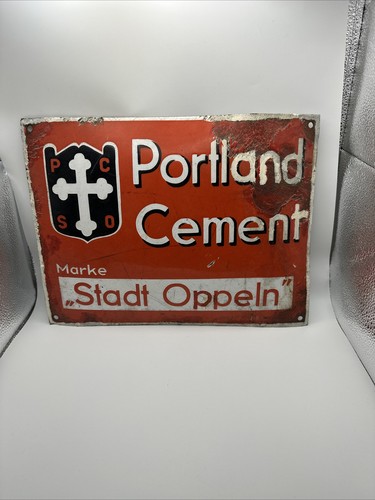 PORCELAIN PORTLAND CEMENT GAS OIL ADVERTISING SIGN | eBay