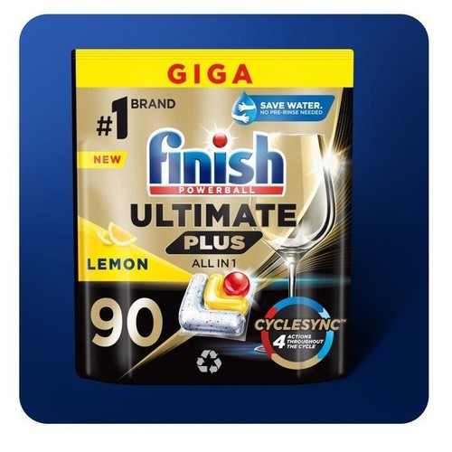 Finish Ultimate Plus Dishwasher Capsules 90/180/270 Perfect Clean ...