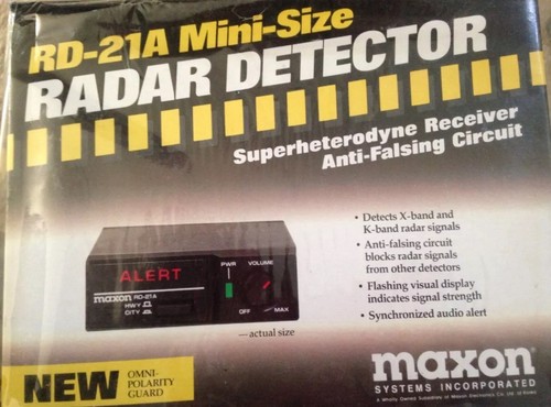 RD-21A Maxon mini size Radar Detector RARE BRAND NEW IN BOX | eBay