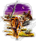 Longhorns Longhorn Bull Cowboy Cow Western Car Bumper Vinyl Sticker ...