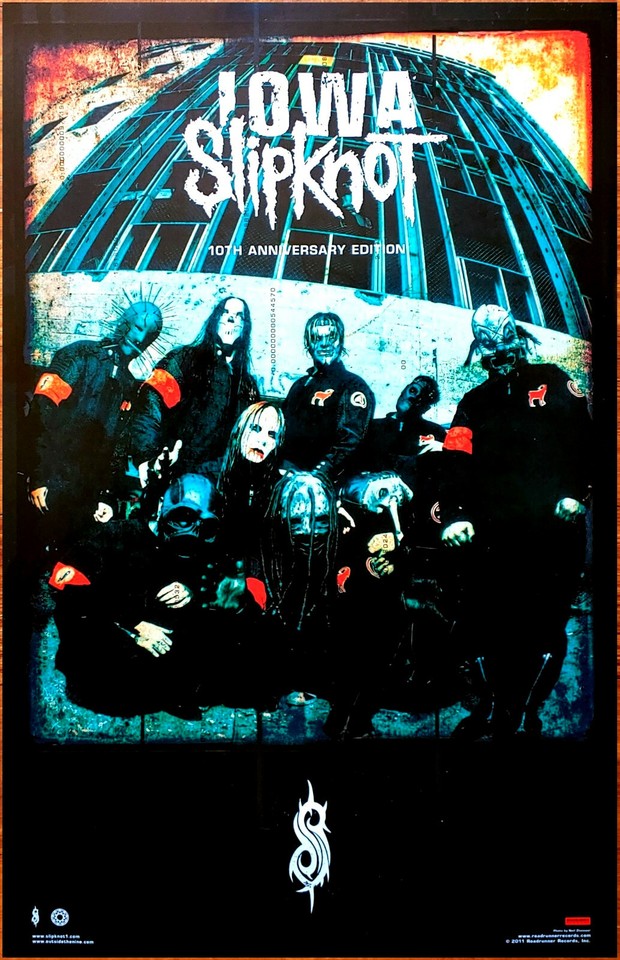 SLIPKNOT Iowa 10th Anniversary Edition RARE Tour Poster +BONUS Rock ...