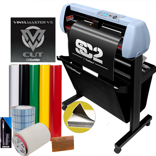 28" SC2 USCutter Vinyl Cutter Sign Shop Starter Pack w/Basket, Vinyl ...