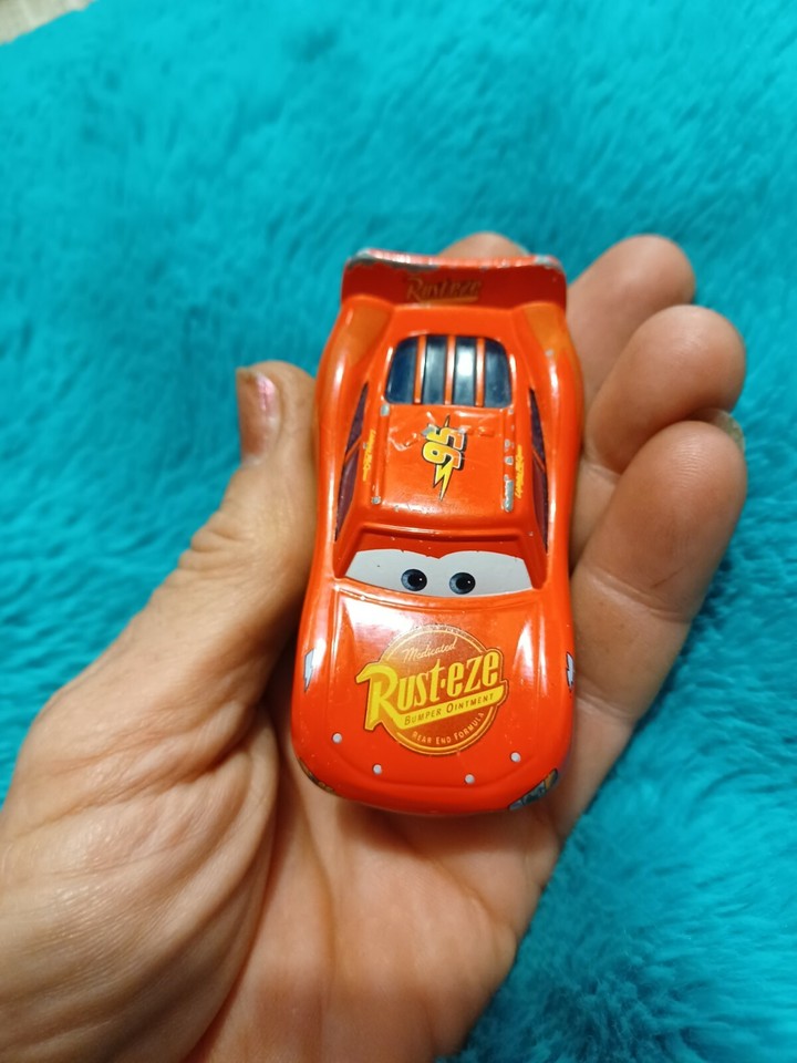 Disney Pixar Die cast Cars Lightning McQueen Rust-Eze #95, - LOOSE Pull ...