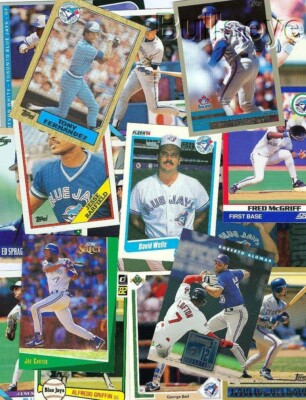 GIFTS FOR CHILDREN 100 Assorted Toronto Blue Jays Baseball Cards FREE ...