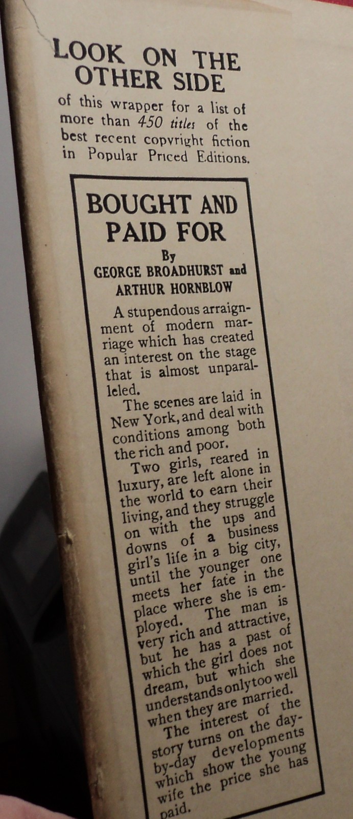 Bought and Paid For by George Broadhurst and Arthur Hornblow ...