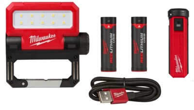 Milwaukee 2114-21 USB Rechargable ROVER Pivoting Flood Light Kit 550 ...