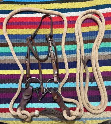 Used John Lyons Headstall w Champion Turf Reins & NRS Slobber Straps ...