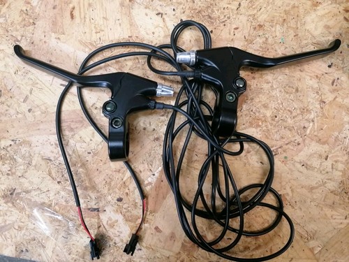 Pair Left & Right Bicycle Electric Brake Levers Cut Off Sensor 2 Pin ...