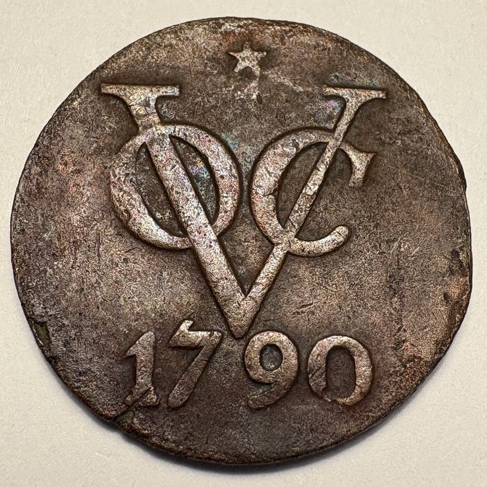 1790 Netherlands VOC Dubbele Duit Copper Coin – 1700s Dutch Colonial | eBay