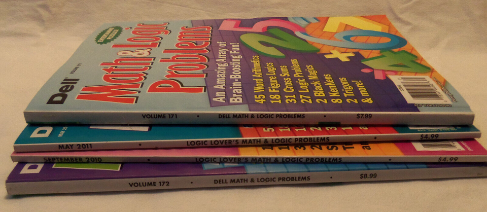 Set of 4 Math & Logic Problems magazines, 2010, 2011, and 2022, not ...