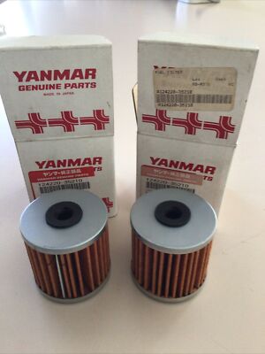 PAIR (2) New Genuine Yanmar Fuel Filter Element P/N: 124220-35210 Free ...