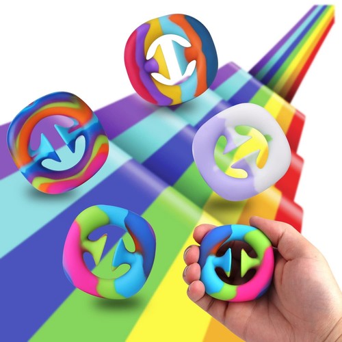 4 Pack Stress Relief Snapper Fidget Toy,Hand Grip Squeeze Grab Snap ...