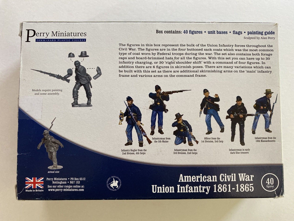 Perry Miniatures 28mm ACW Union Infantry 1861-65 Plastic Wargame ...