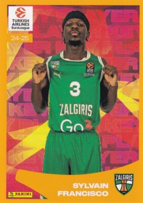 Panini 2024-25 Euroleague Adesivo N. 41 Sylvain Francisco Zalgiris ...