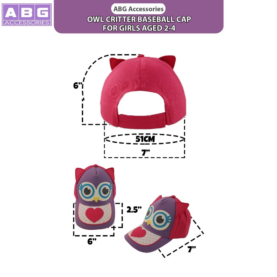 ABG Accessories Toddler Girls Baseball Cap with Assorted Animal Critter ...