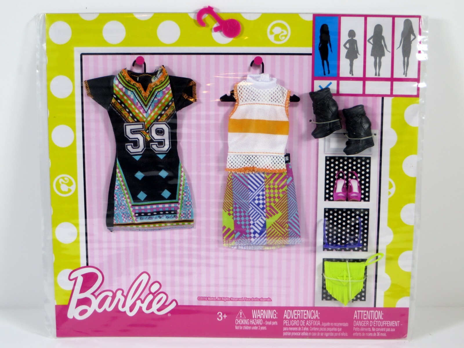 -K NIB BARBIE DOLL 2016 FASHION CLOTHING SET FCT81 FBB79 DRESS | eBay