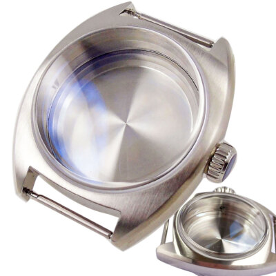 Vintage 36mm Brushed Stainless Steel Bow Sapphire Watch Case Fit NH35 ...