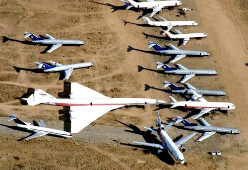 Concorde Vintage TWA BOEING SST 2702 Travel Agent 70's Model free stand ...