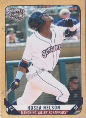 2018 Mahoning Valley Scrappers Hosea Nelson RC Rookie Cleveland Indians ...