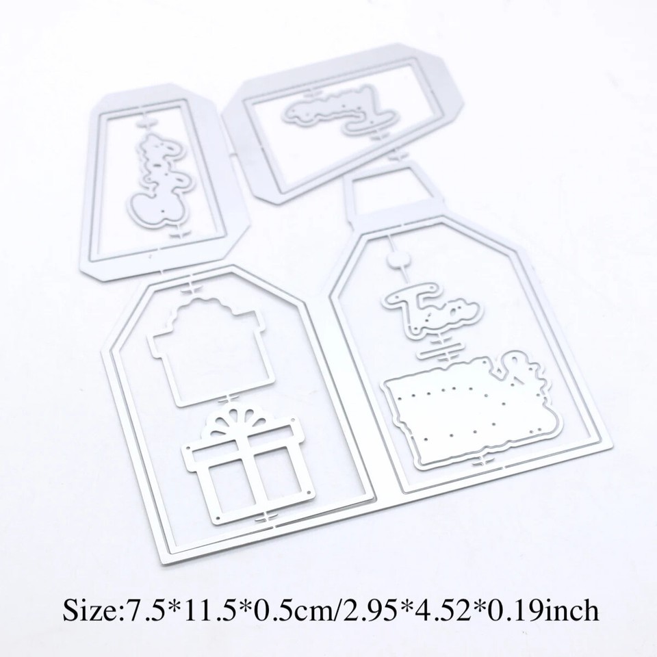 Teabag Holder Tag Metal Cutting Dies Scrapbooking Decorative Card Paper ...