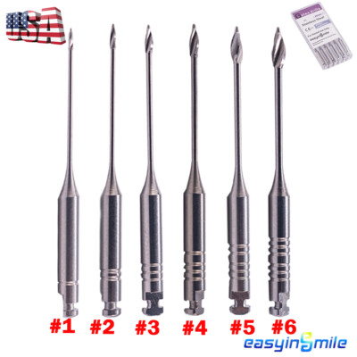 6 Pcs Dental Glidden Gates Drill Endodontic Files Root Canal Reamers ...