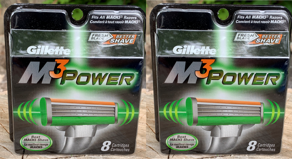 16 Gillette Mach3 M3 Power Mach 3 Razor Blade Shaver Refill Cartridges ...
