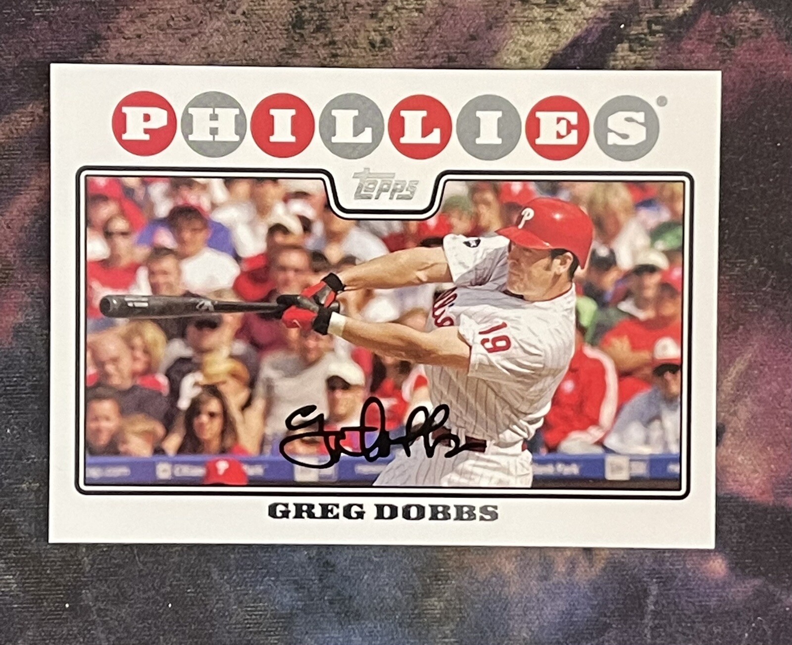TOPPS 2008 MLB GREG DUBBS #443 3B PHILADELPHIA PHILLIES BASEBALL CARD ...