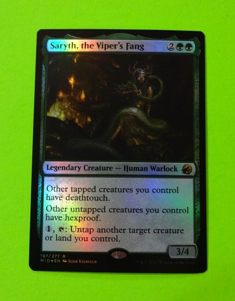 Midnight Hunt - Saryth the Viper's Fang #197 (R) Foil - Magic the ...