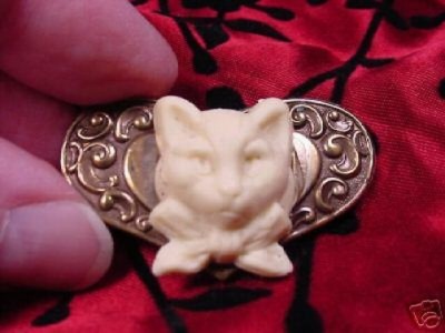 (CS28-2) KITTY cat CAMEO Pin Pendant Jewelry brooch necklace | eBay