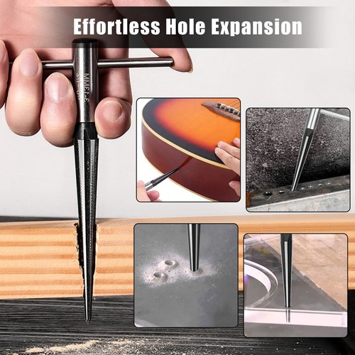 2 pcs Tapered Reamers T Handle 5 Fluted Chamfer Bridge Pin Hole Hand ...