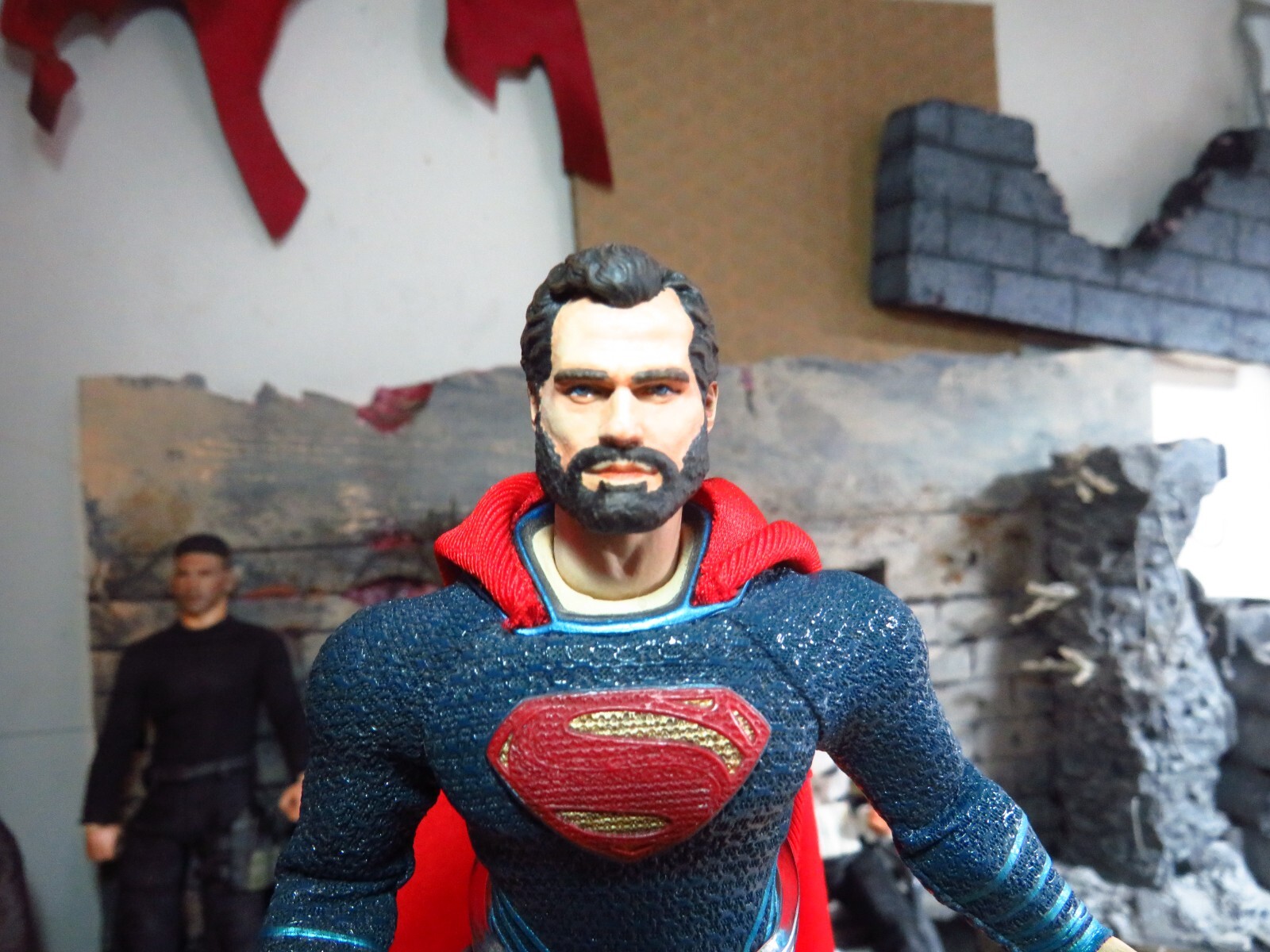Custom painted head add-on for DC Multiverse MOS Superman/Henry Cavil ...