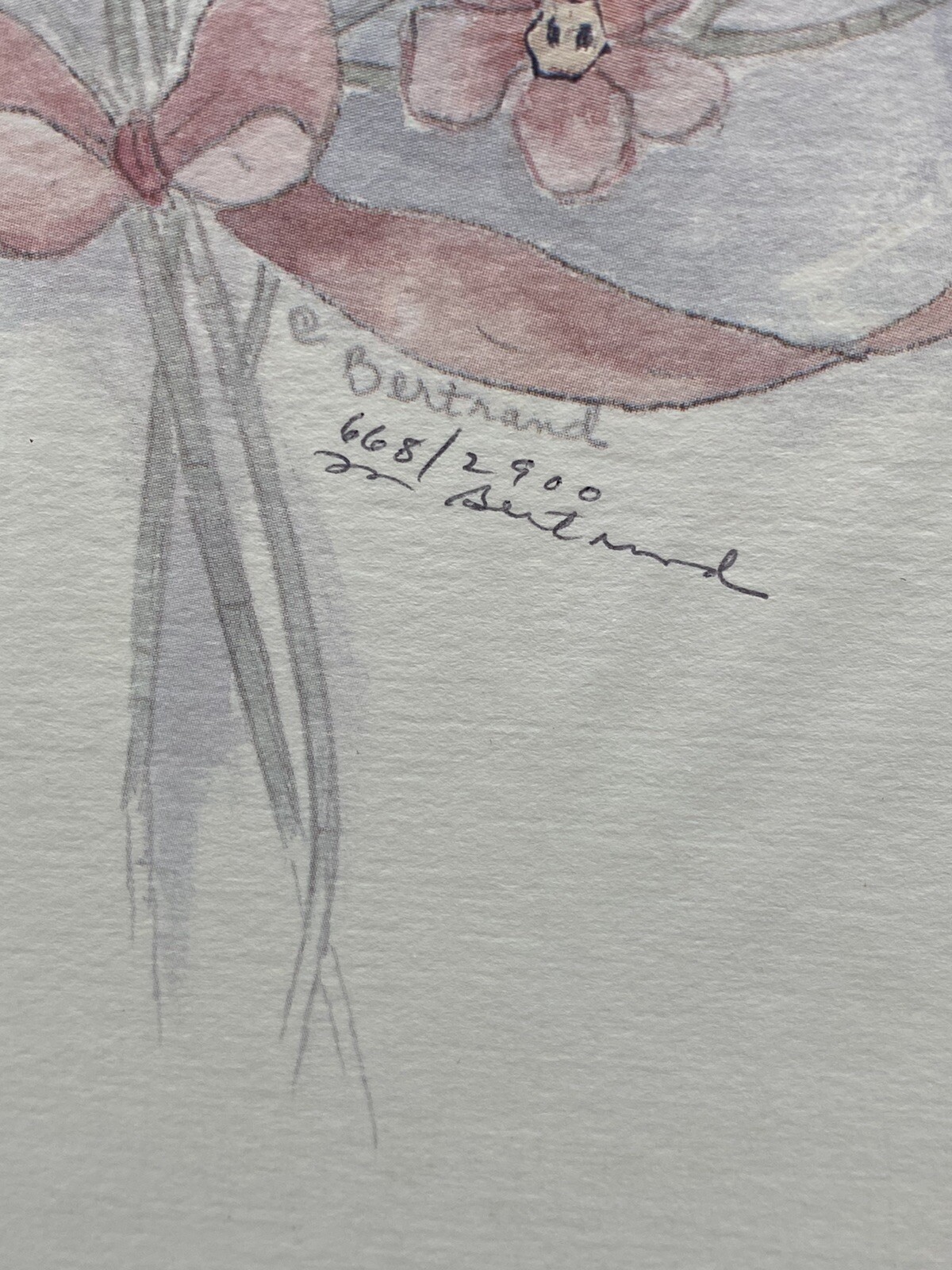 Mary Vincent Bertrand Watercolor Prints Ribbons and Bows #1 & #2 Signed ...