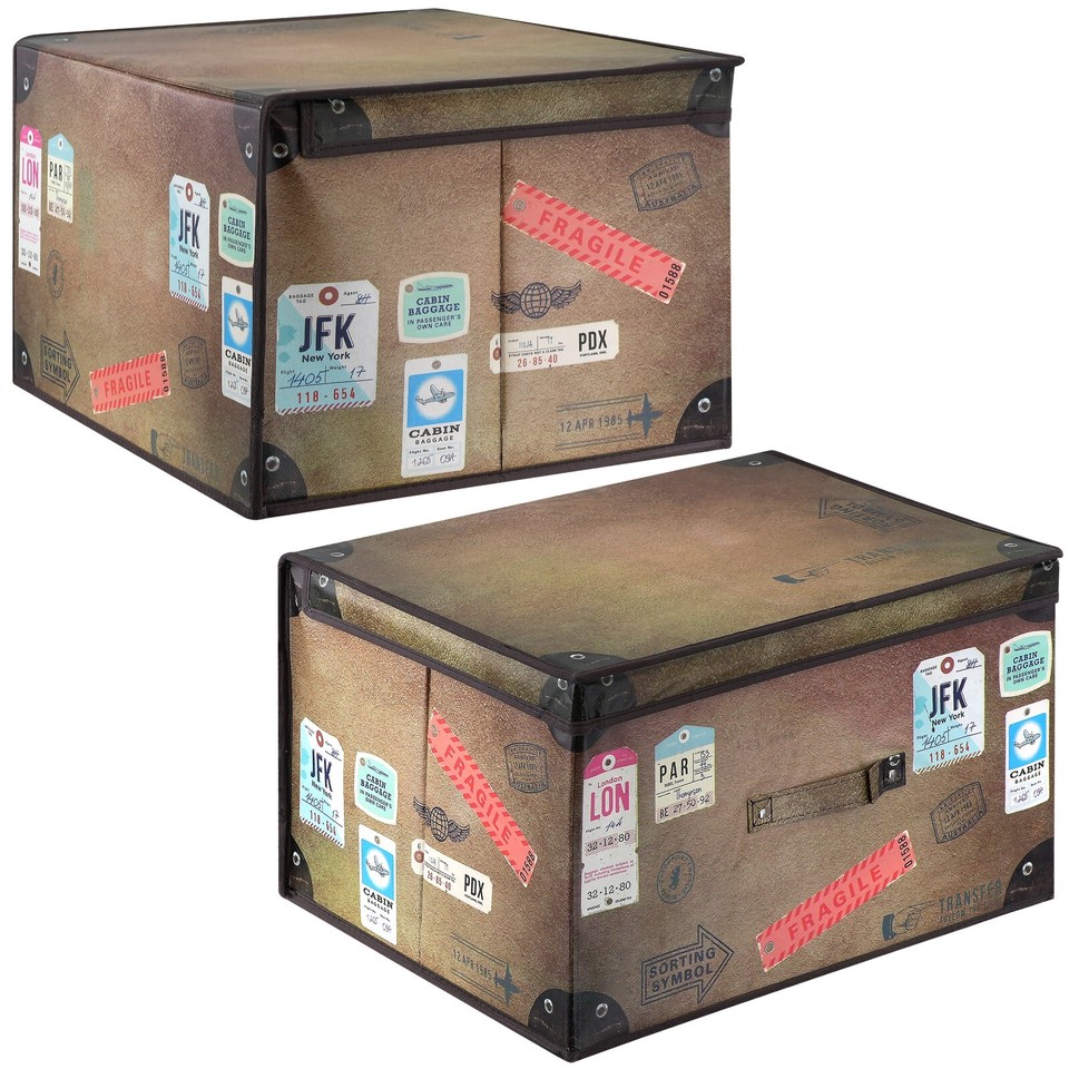 Large Collapsible Storage Box Folding Jumbo Storage Chest Kids Room Toy ...