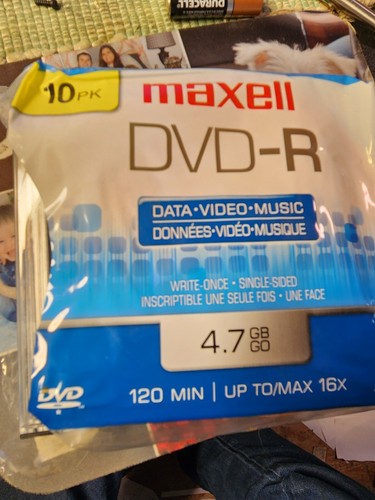 Maxell DVD-R Video Camcorder Discs 6 ea. 4.7 GB New open package 120 ...