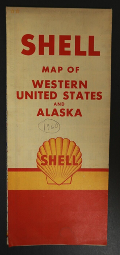 1960 SHELL Map of Western United States and Alaska Vintage Travel Map ...