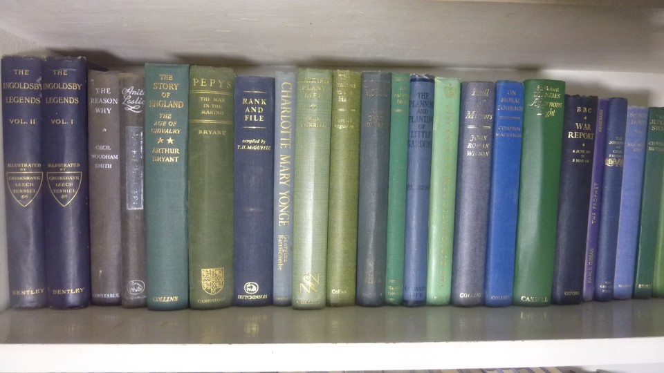Collection job lot of 52 vintage hardback books, look good on your ...